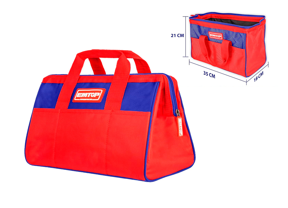 SACO DE FERRAMENTAS 13" 12KG COM BOLSO EXTERNO EMTOP | Millasur ...